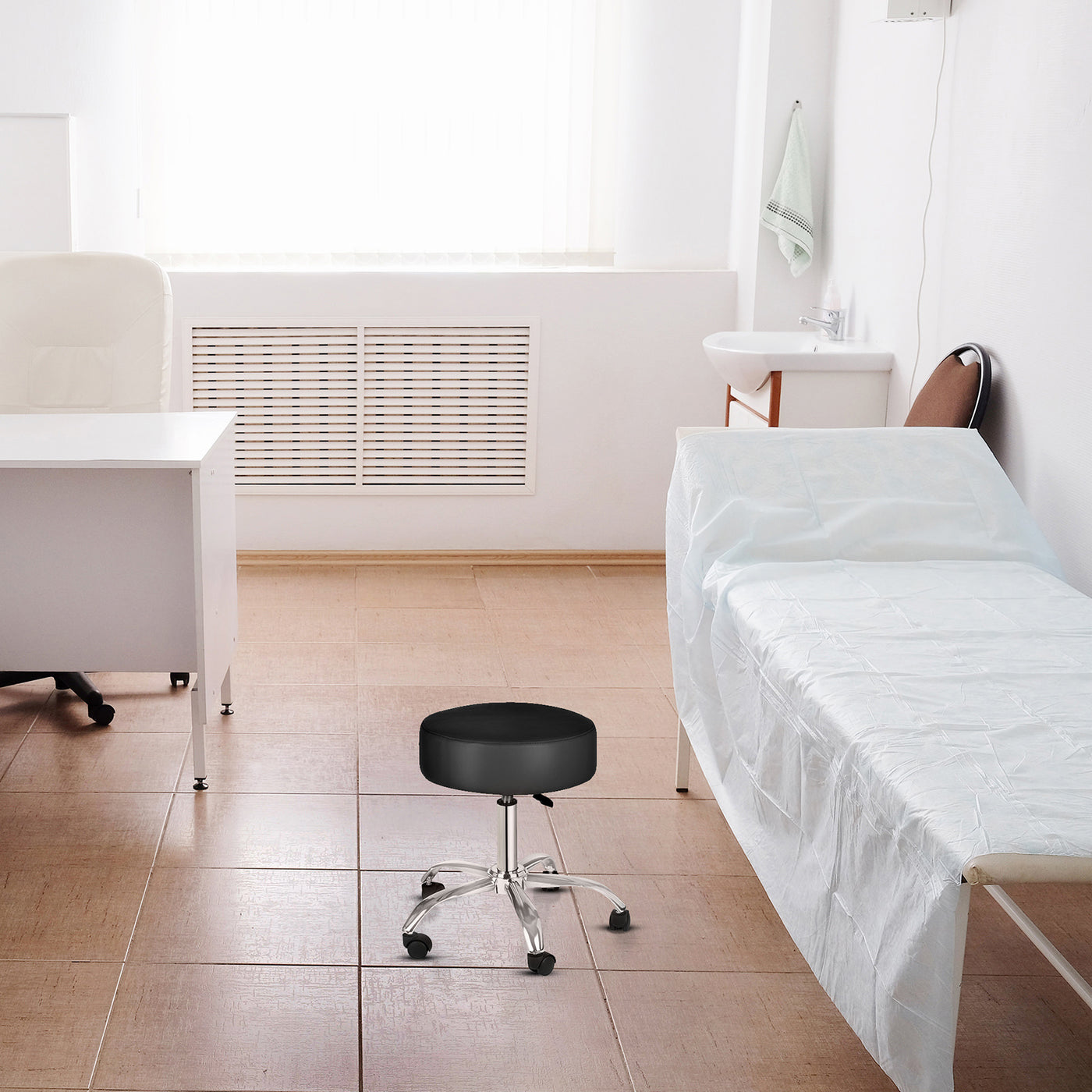 Pneumatic Height Adjustable Exam Stool w/ Backrest Option. Save at ...