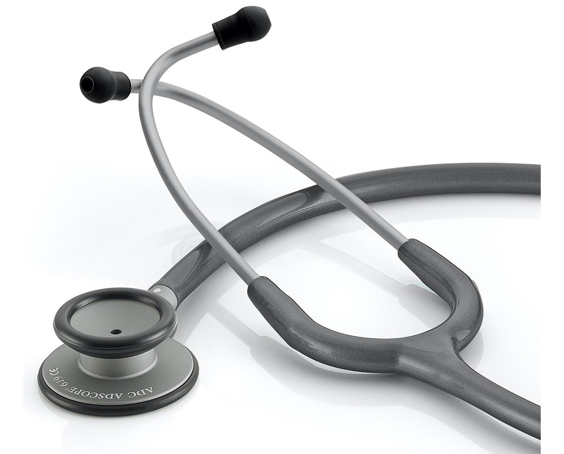 Adscope-Lite Ultra Lite Clinician Stethoscope. Smoke/Metallic Gray — Tiger Medical