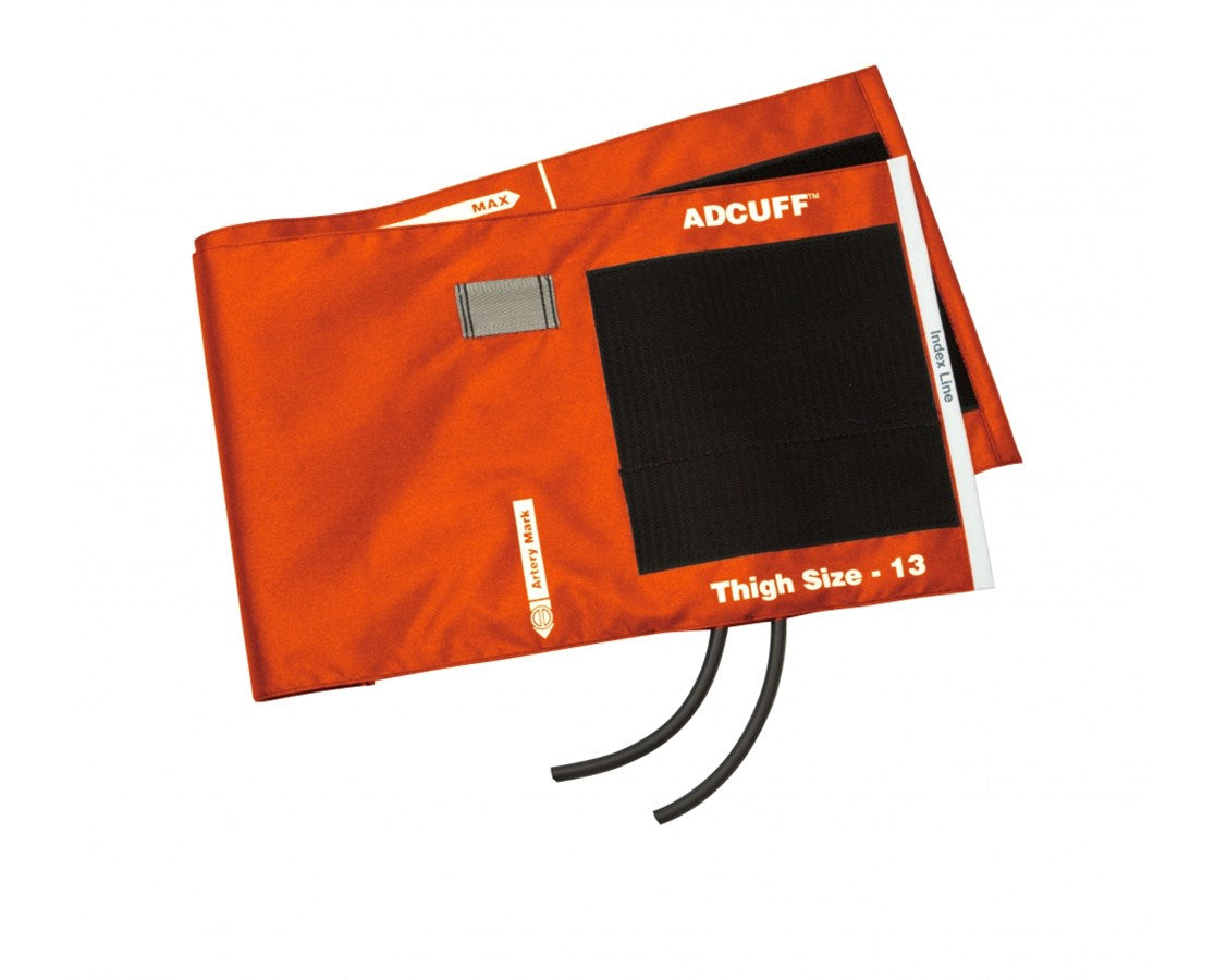 Adcuff Cuff w/ 2-Tube Inflation Bladder. Thigh. Orange — Tiger Medical