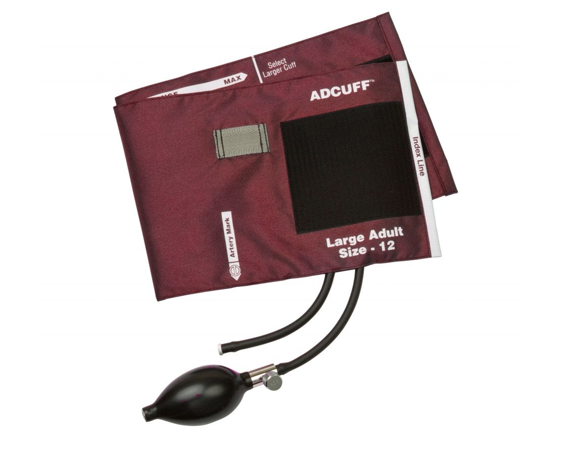 Adcuff Cuff & Complete Inflation System Large Adult. Burgundy — Tiger ...