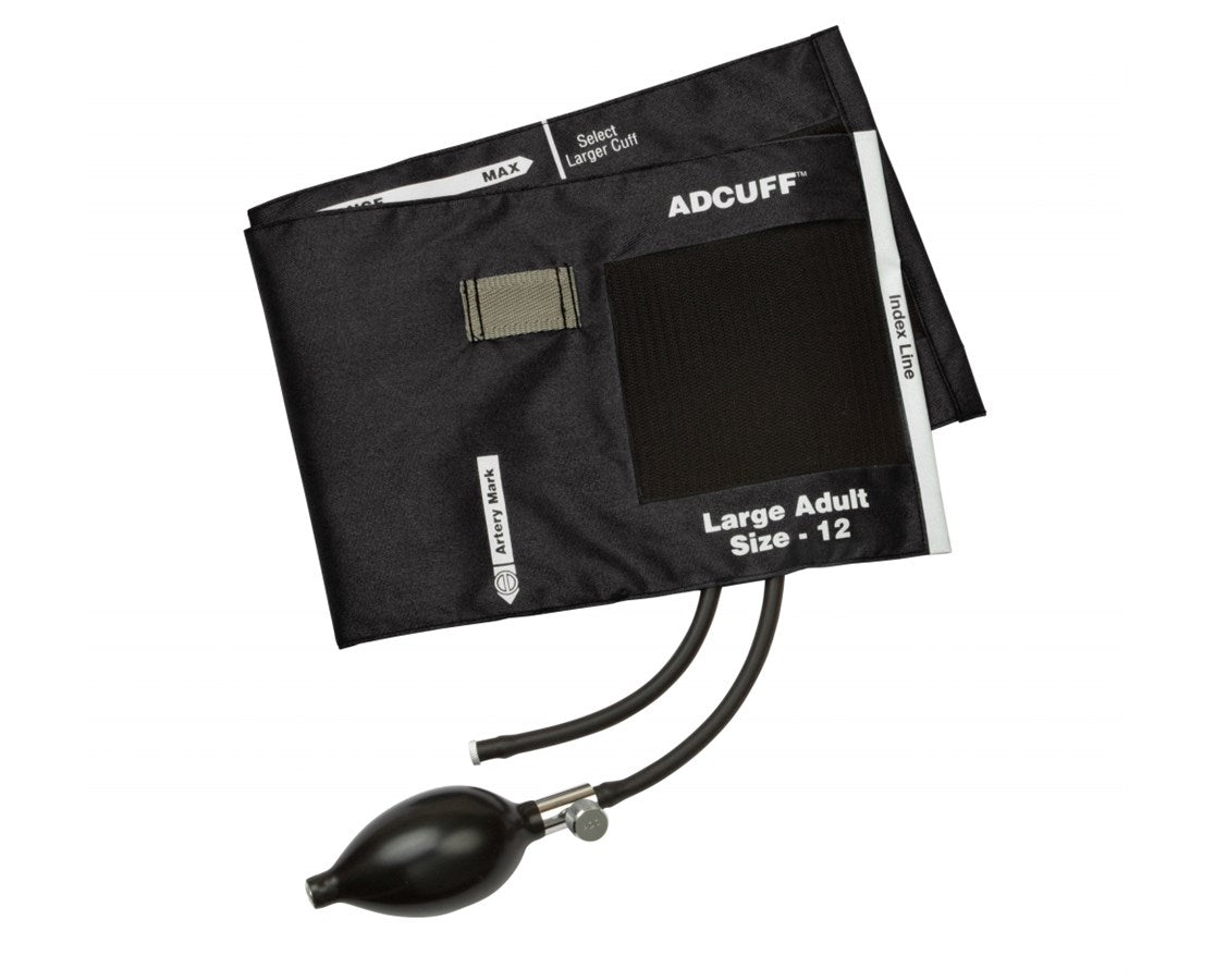 Adcuff Cuff & Complete Inflation System Large Adult - Black — Tiger Medical