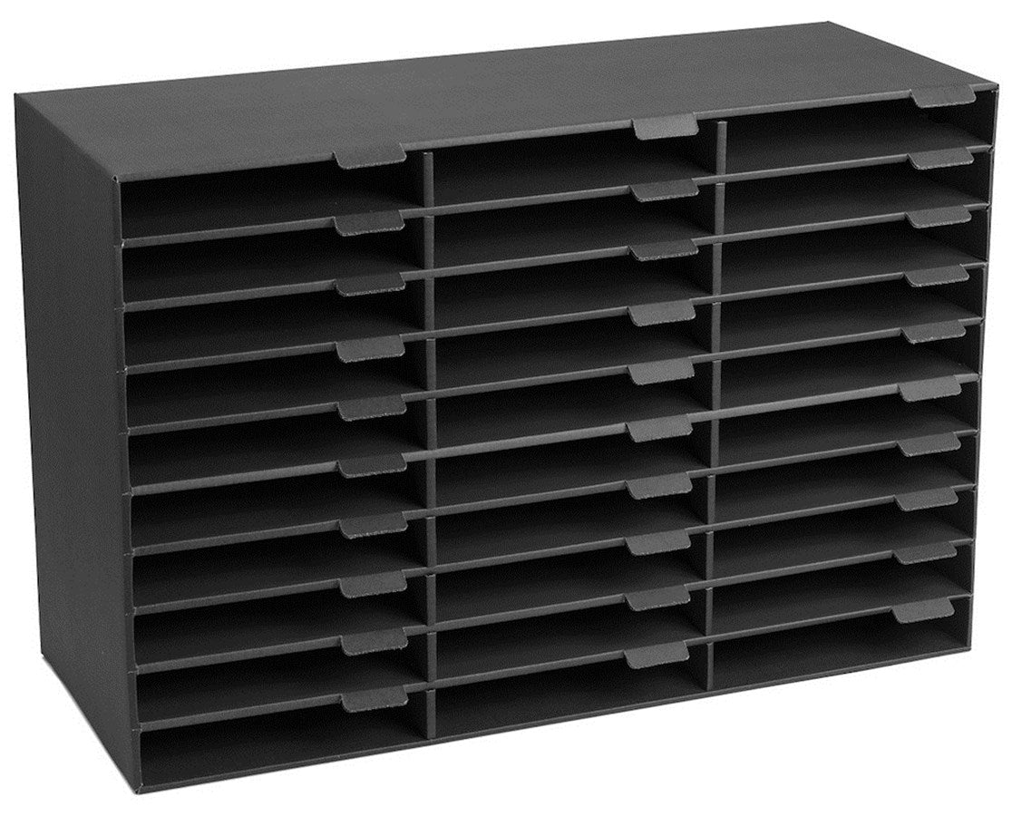 Classroom File Organizer 30 Slots. Black — Tiger Medical