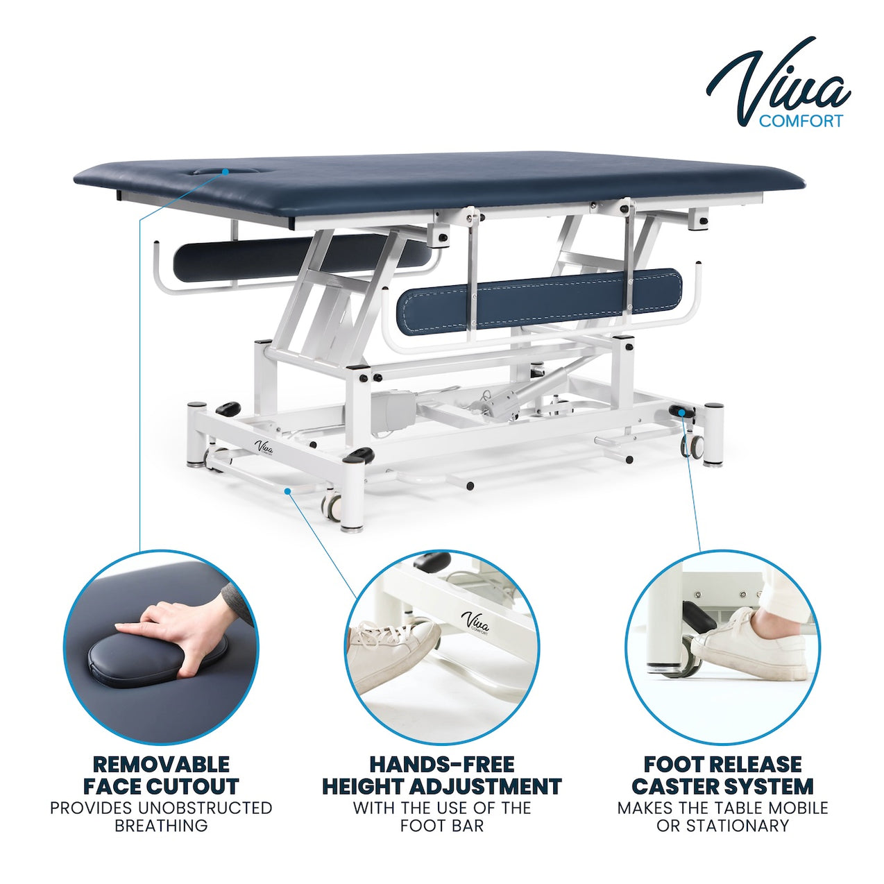 Viva Comfort Power Hi-Lo Rehab Therapy Table w/ Flat Top. Save at ...