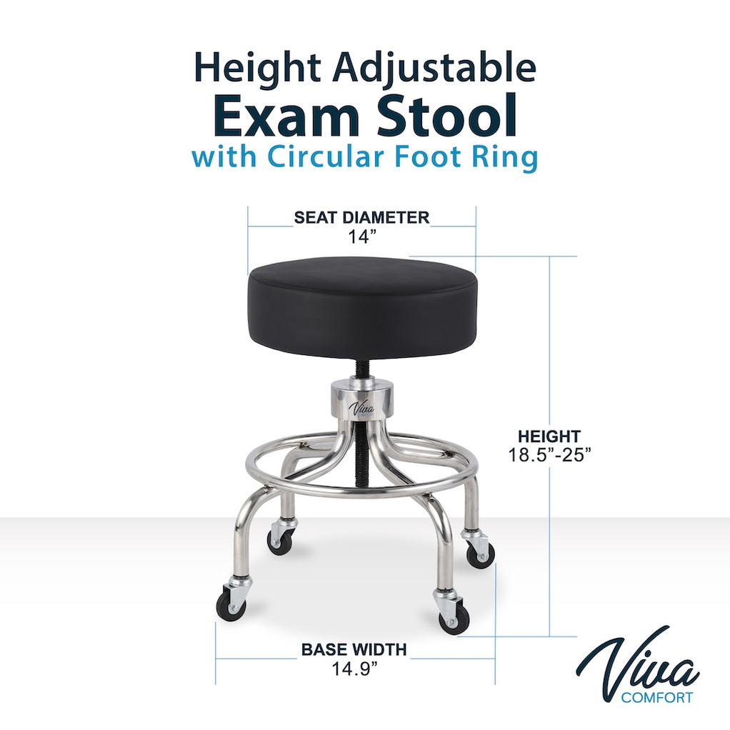 Viva Comfort Height Adjustable Exam Stool. Save at Tigermedical — Tiger ...
