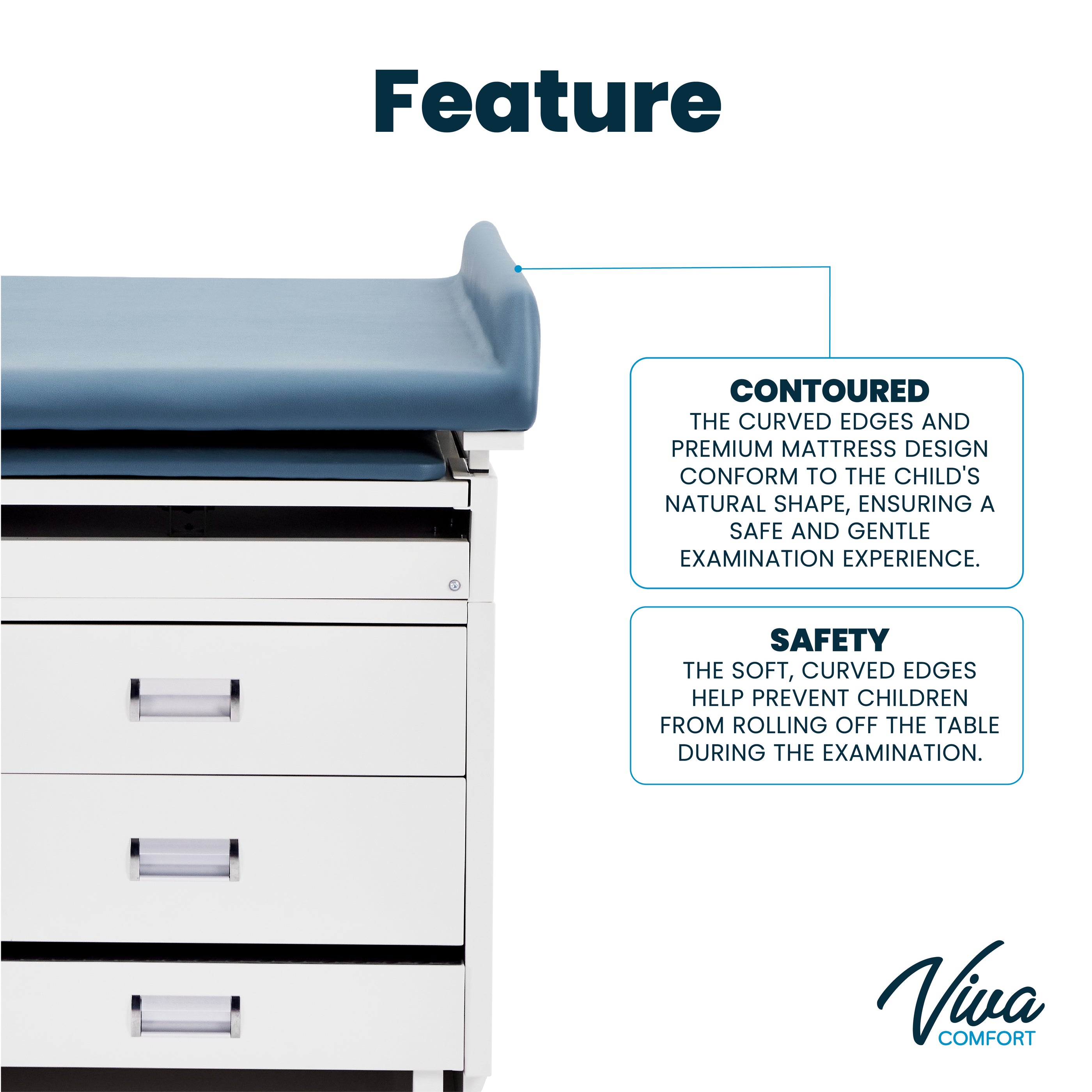 Viva Comfort Pediatric Grande Exam Table w/ Steel Cabinet. Save at ...