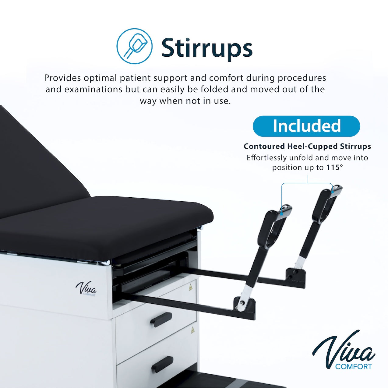 Viva Comfort Slim Line Cabinet Exam Table w/ Drawers, Shelf. Save at ...