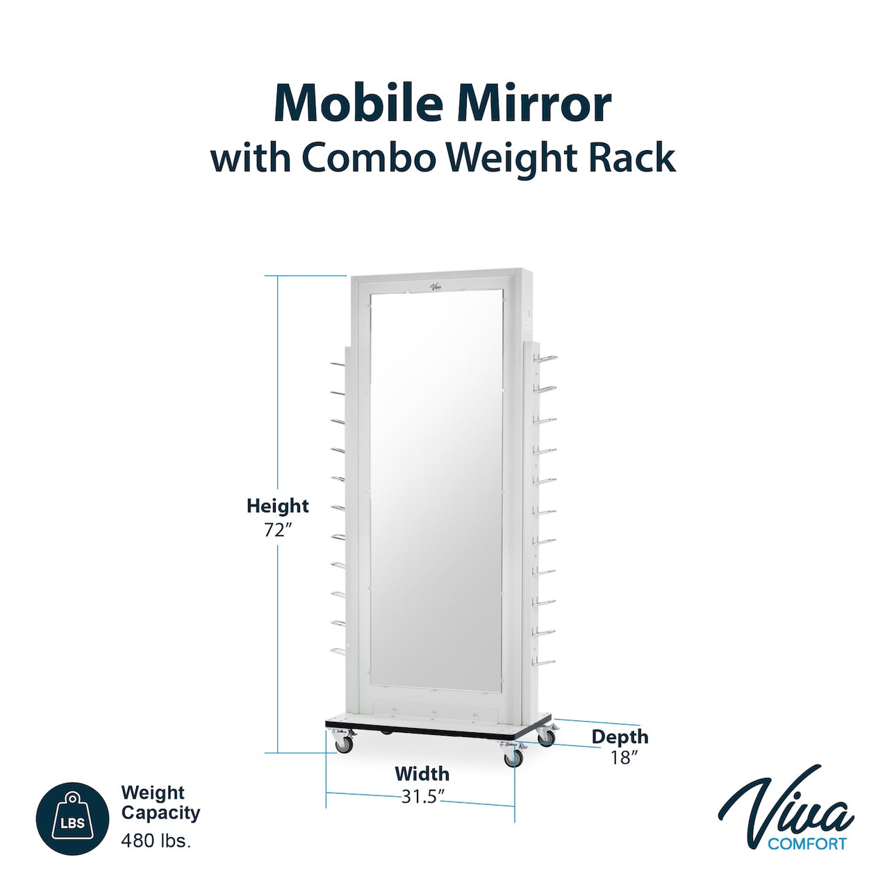 Viva Comfort Weight Rack w/ Mirror - Physical Therapy. Save at ...