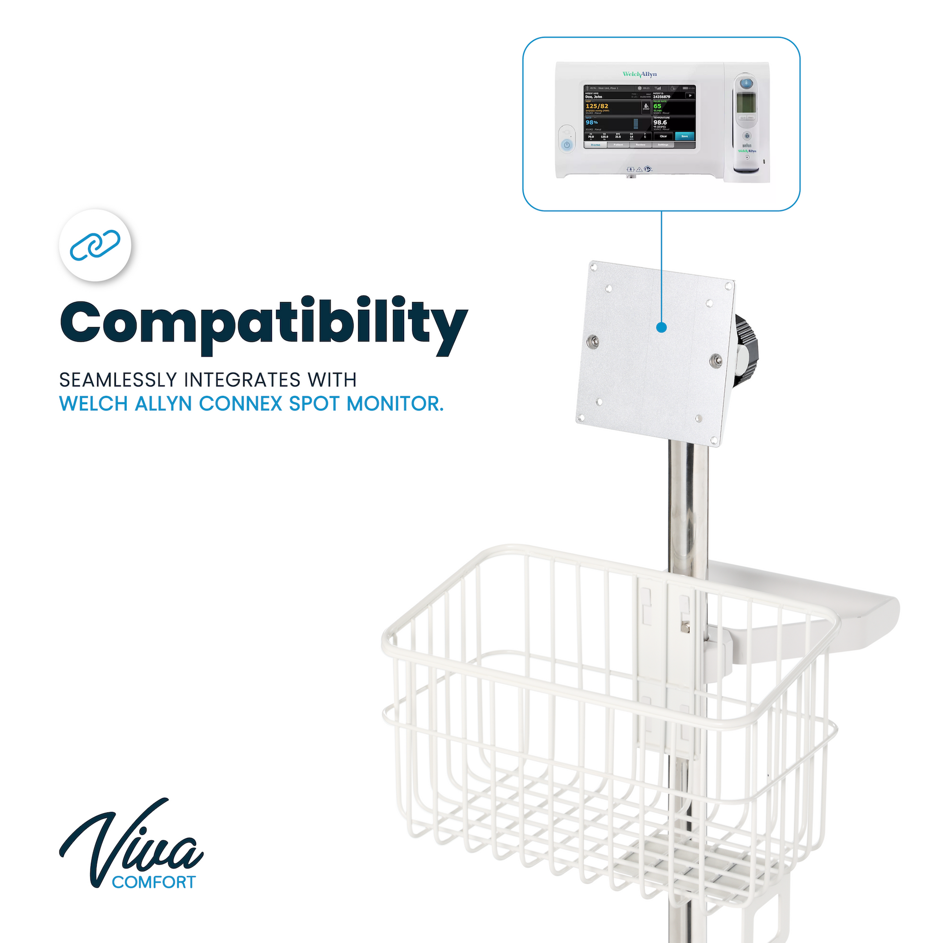 Viva Comfort Mobile Stand for Welch Allyn Connex Spot Monitor - Save at ...