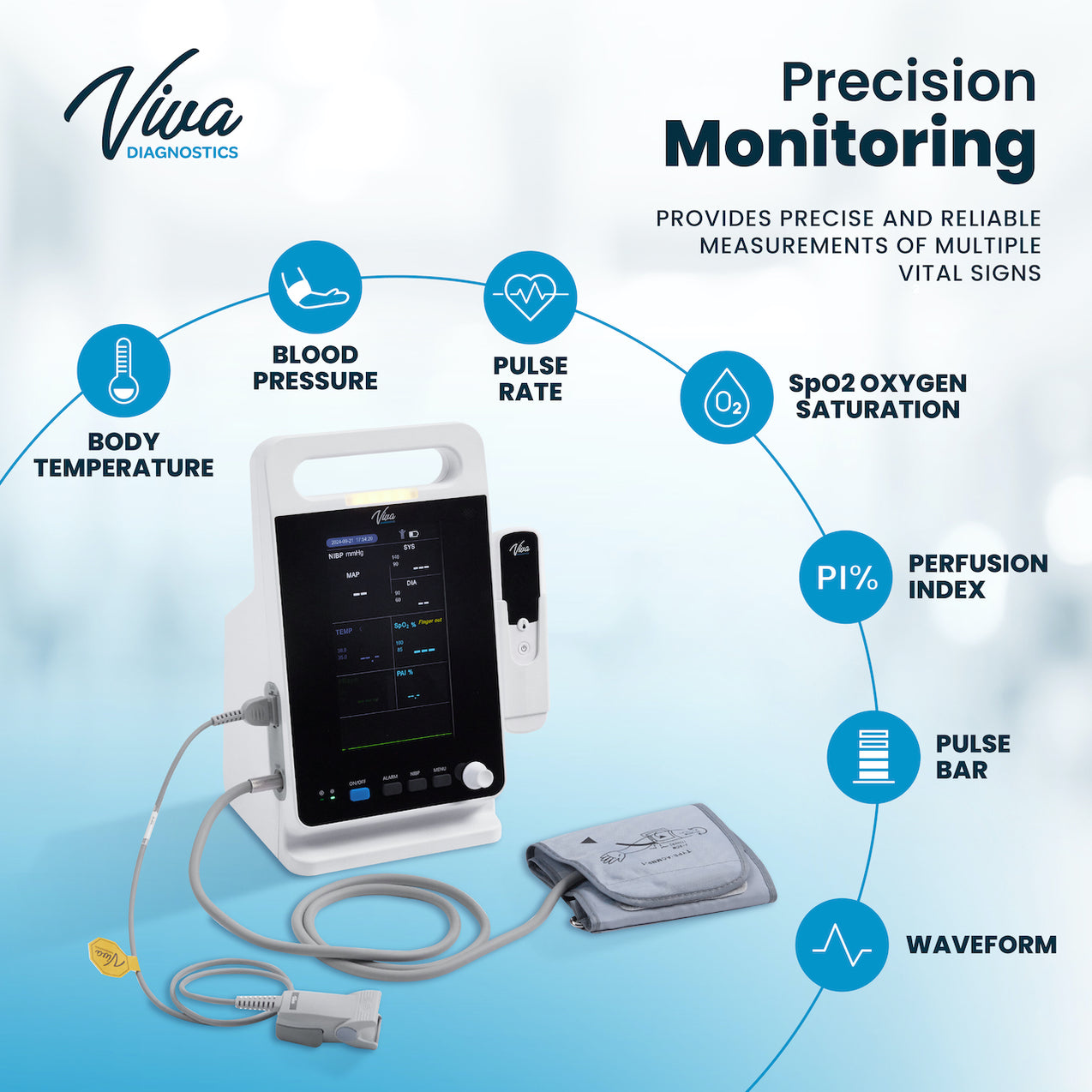 Viva Diagnostics Omni Vital Signs Patient Monitor - Save at — Tiger Medical