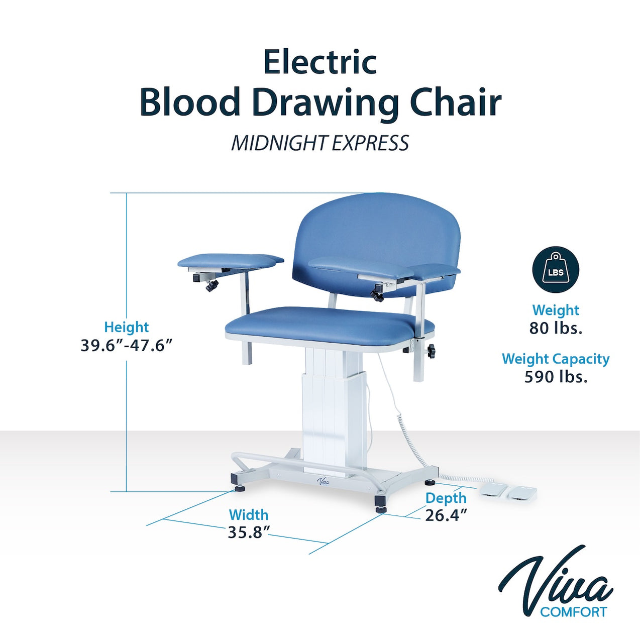 Viva Comfort Electric Blood Drawing Chair. Drawer Option. Save at ...