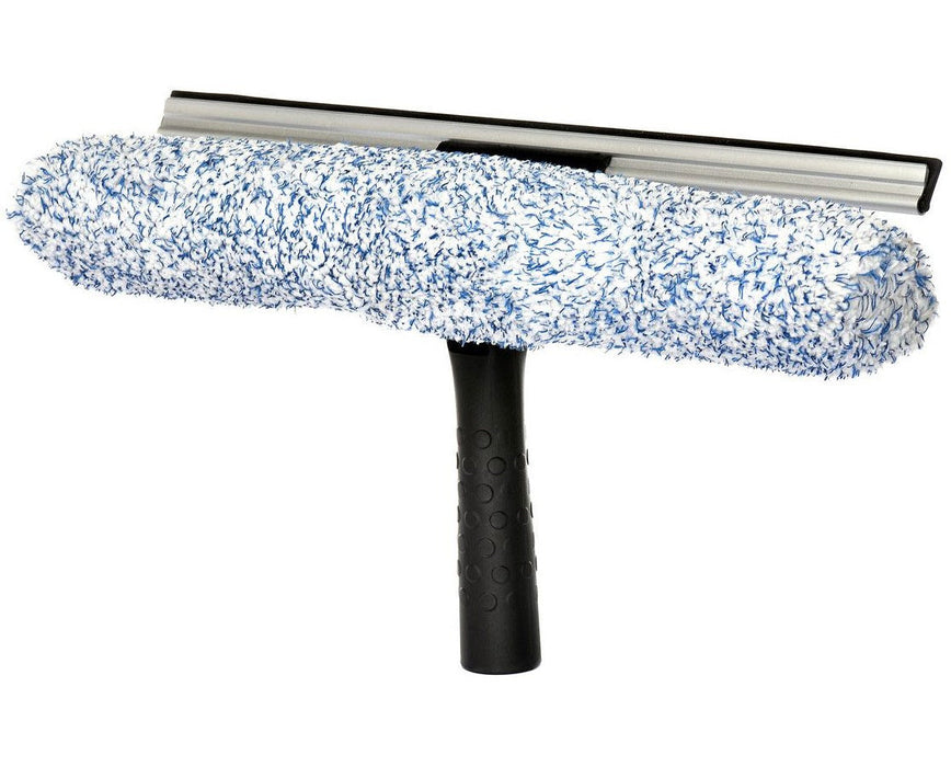 14" Microfiber Window Combo: 2-in-1 Professional Squeegee and Window S ...