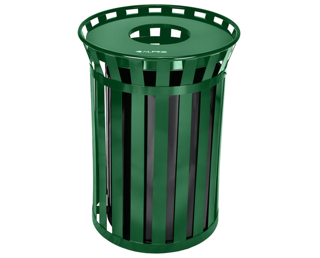Alpine Industries Outdoor Metal Waste Receptacle — Tiger Medical