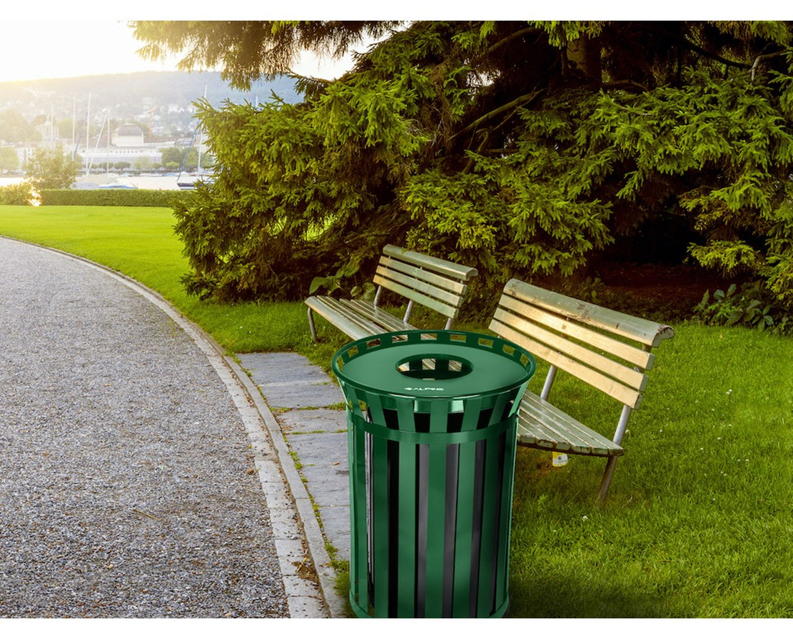 Alpine Industries Outdoor Metal Waste Receptacle. Save at Tigermedical ...