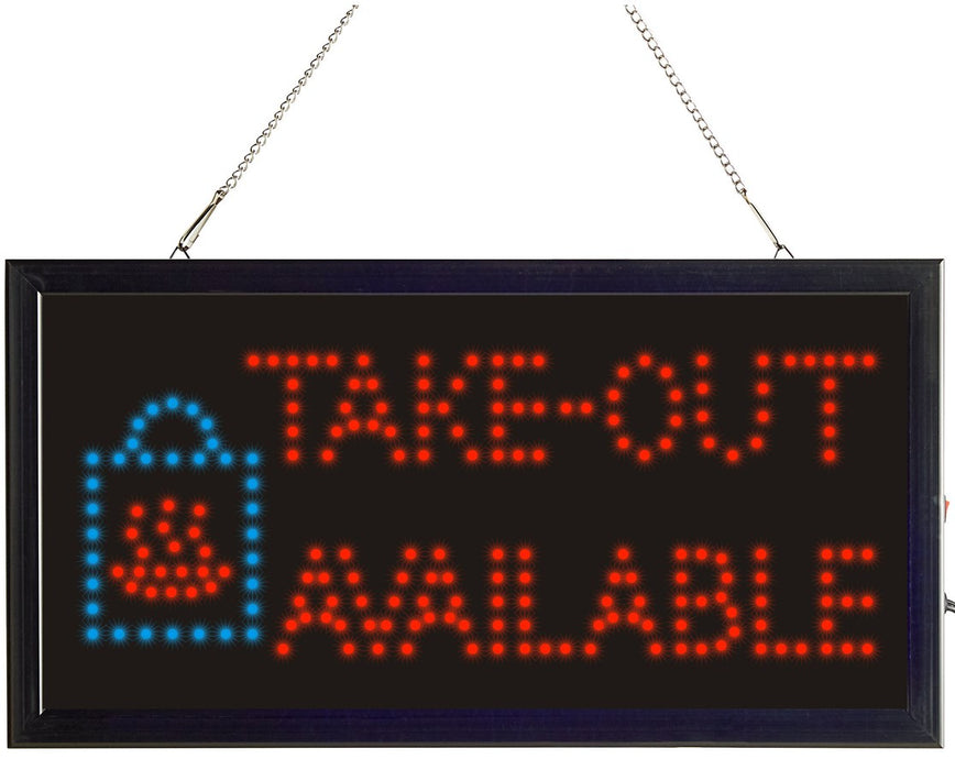 19” W x 10” H LED Rectangular Take-Out Available Sign with Two Display ...