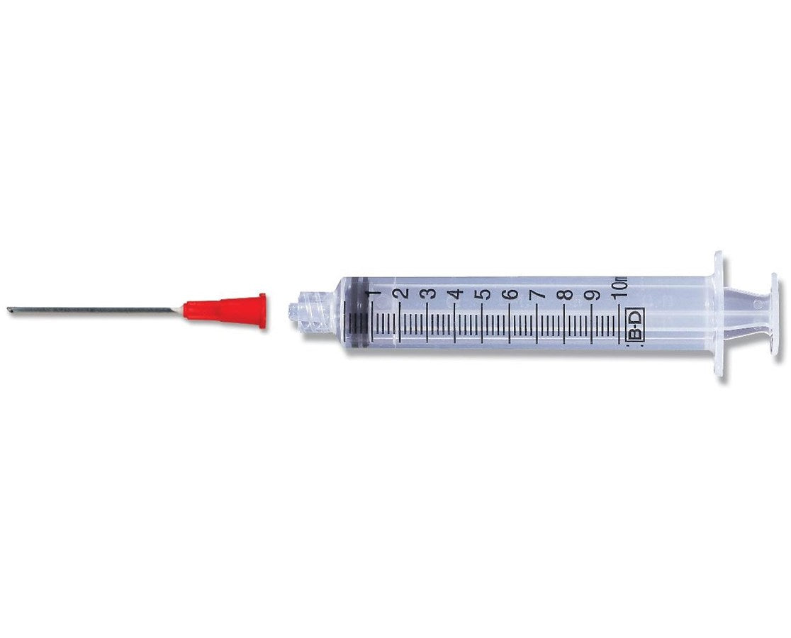 Syringe with Blunt Fill Needle & Luer-Lok Tip, 18 G x 1½", 10 mL, 100 ...