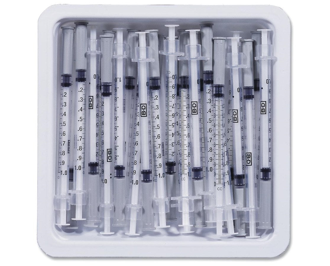 PrecisionGlide Allergist Trays - 1/2 mL, 27G x 1/2" Needle, Regular Be ...
