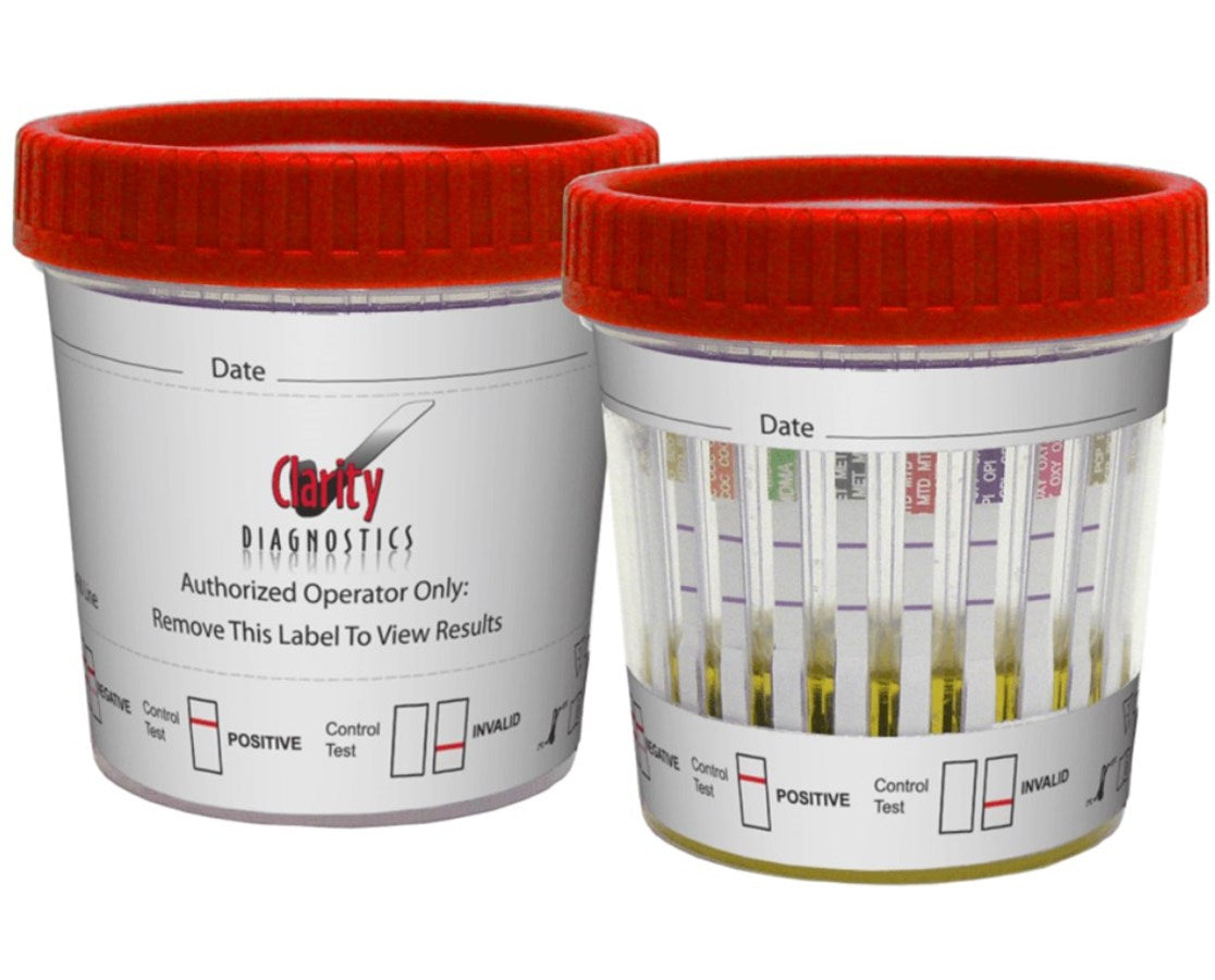 Clarity 14-Panel Urine Drug Test Cups - 25/Cs – Save at — Tiger Medical