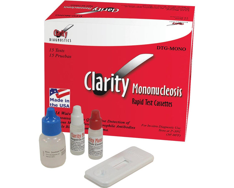 Clarity Diagnostics Mono Rapid Diagnostic Test Kit, 15 per Box - Save ...