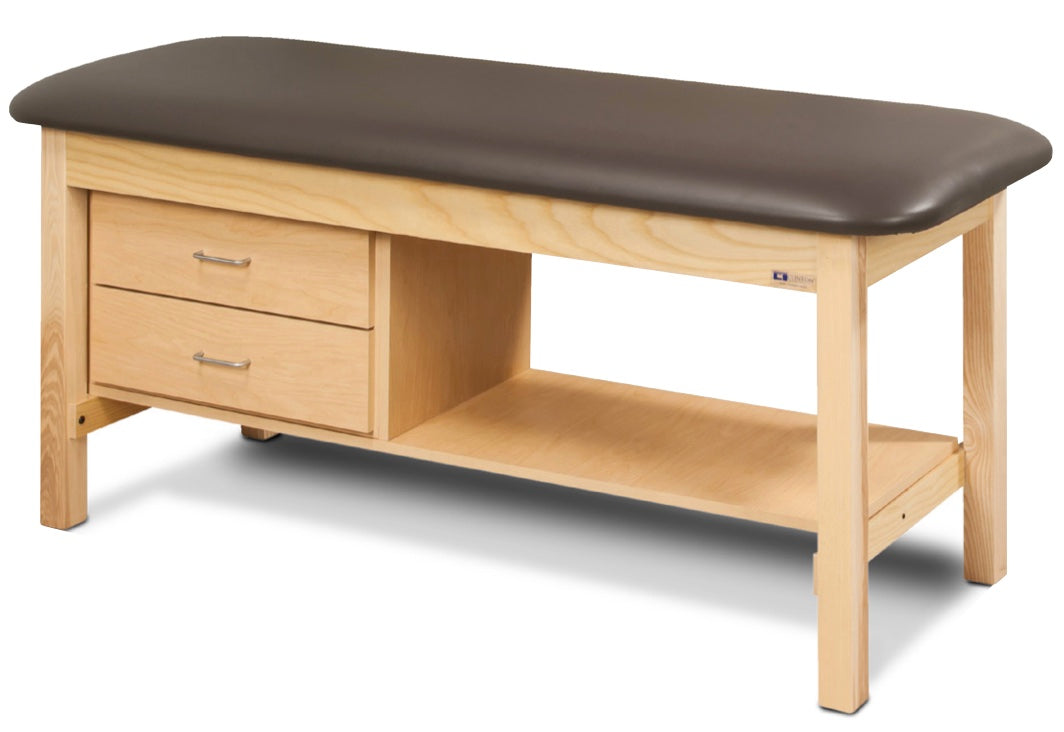Classic Treatment Table w/ Drawers, Shelf & Flat Top. 400 lbs Capacity ...
