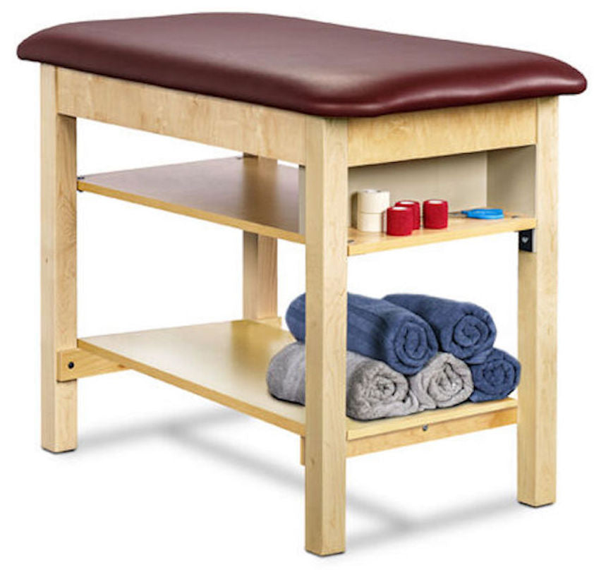 Sports Classic Taping Treatment Table w/ Top & Bottom Shelf. 30"W ...
