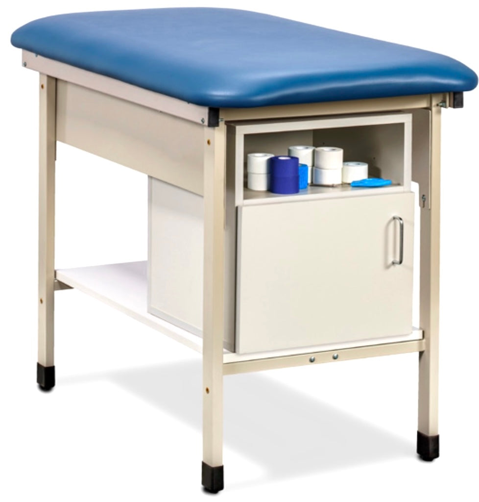 Clinton Home Team Metal H-Brace Taping Table w/ Open Shelf & Door. Save at — Tiger Medical
