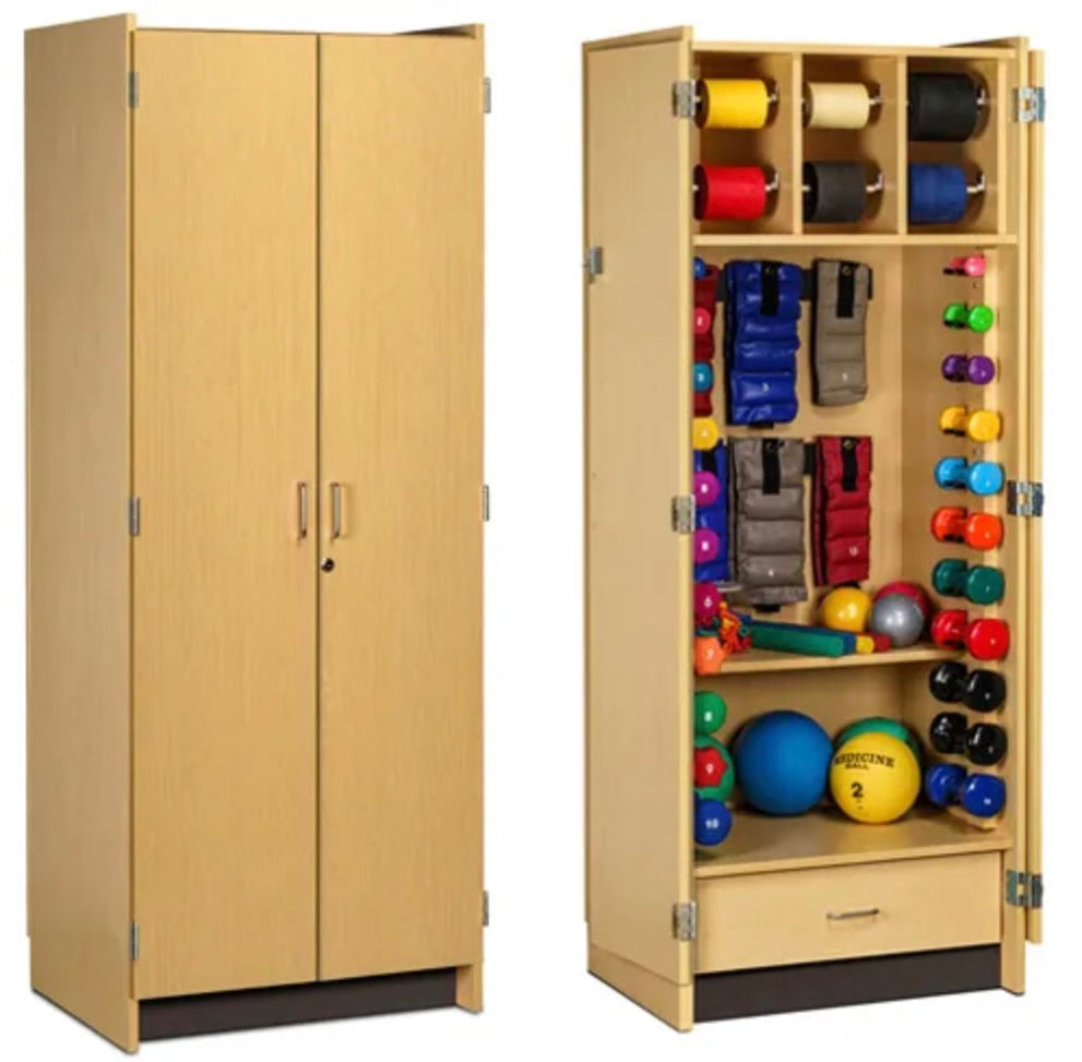 Therapy Storage Cabinet w/ Double Doors & 1 Drawer — Tiger Medical
