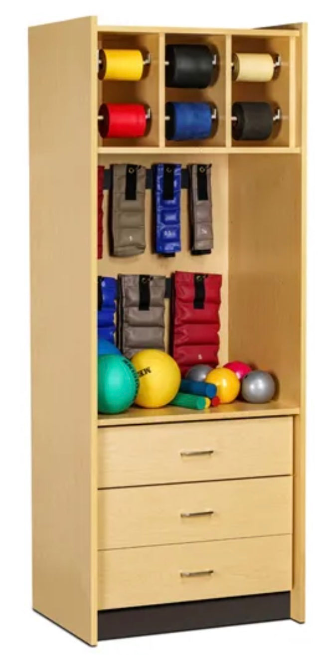 Therapy Storage Cabinet, Open Access & 3 Drawers — Tiger Medical