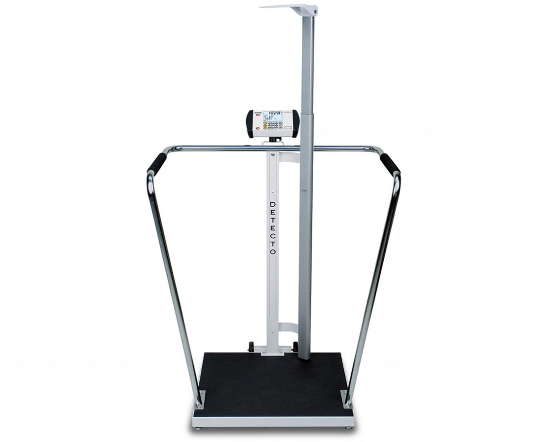 Detecto 1000lbs Capacity Digital Bariatric Handrail Scale w/ Height Rod ...