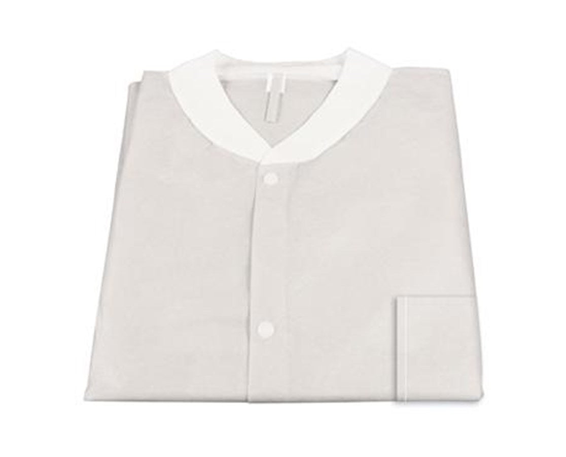Lab Jacket SMS w/ Pockets Medium, White (30/cs) — Tiger Medical