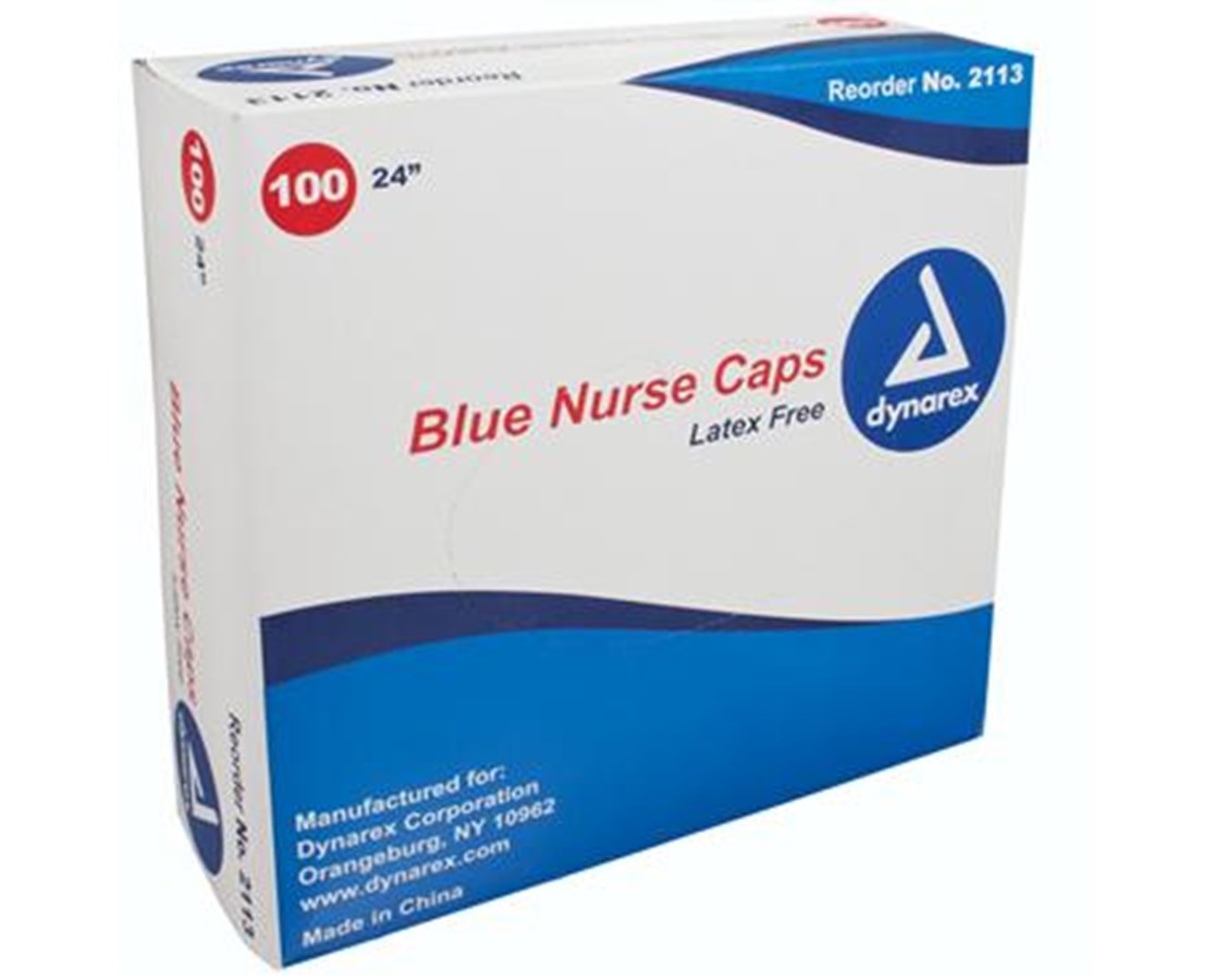Nurse Cap Operating Room 24" Blue - 500 Total (100/bx, 5 bx/case ...
