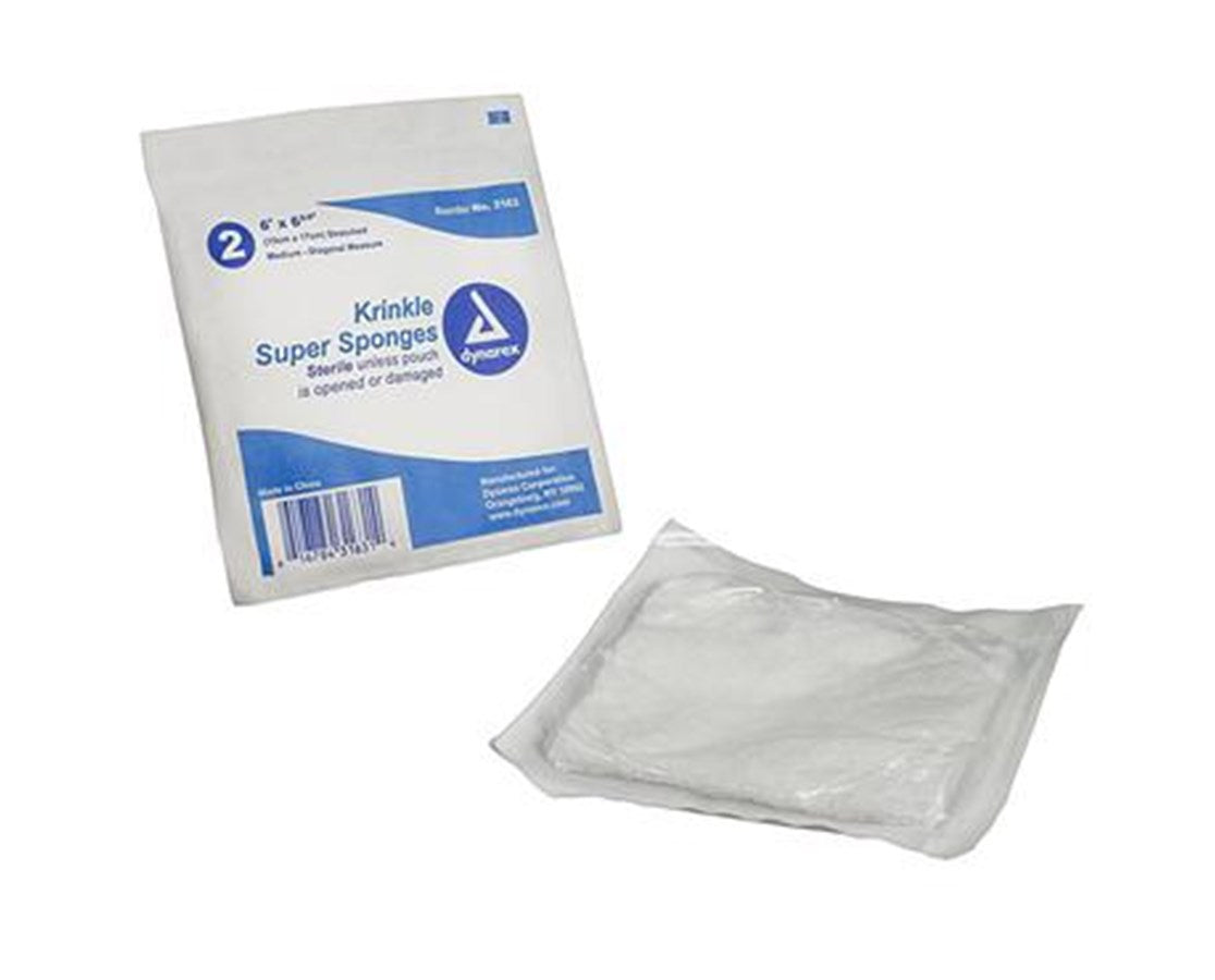 Dynarex Krinkle Super Sponges 6" x 6.75", - Save at — Tiger Medical