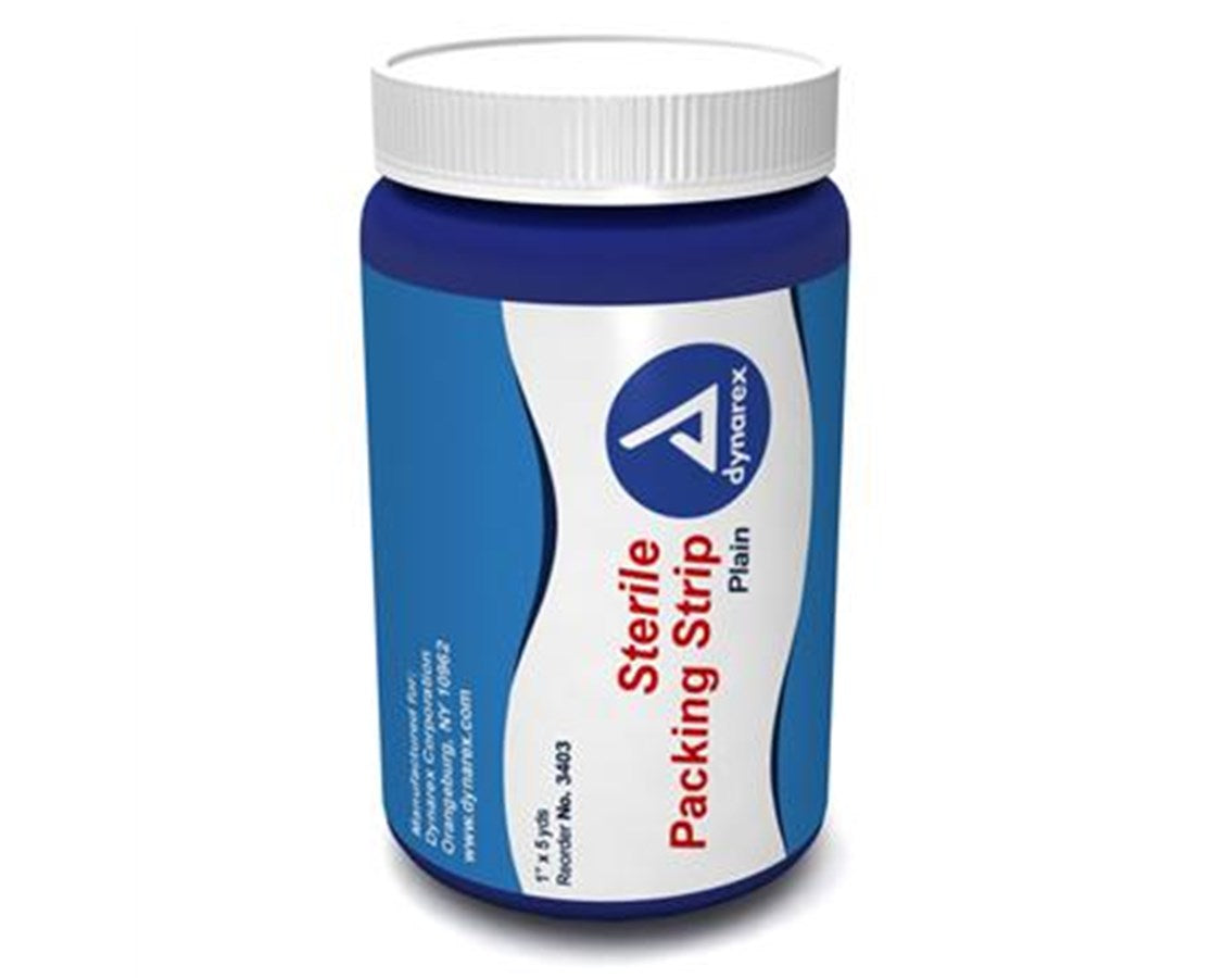 Packing Strip Plain, Sterile 1" Width (12 btl/case) — Tiger Medical