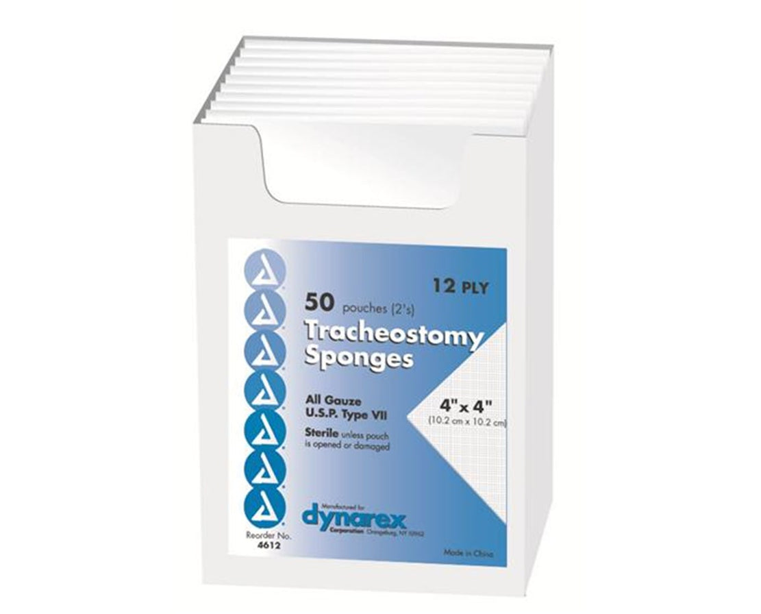 Dynarex Tracheostomy Sponge, Sterile - Save at — Tiger Medical