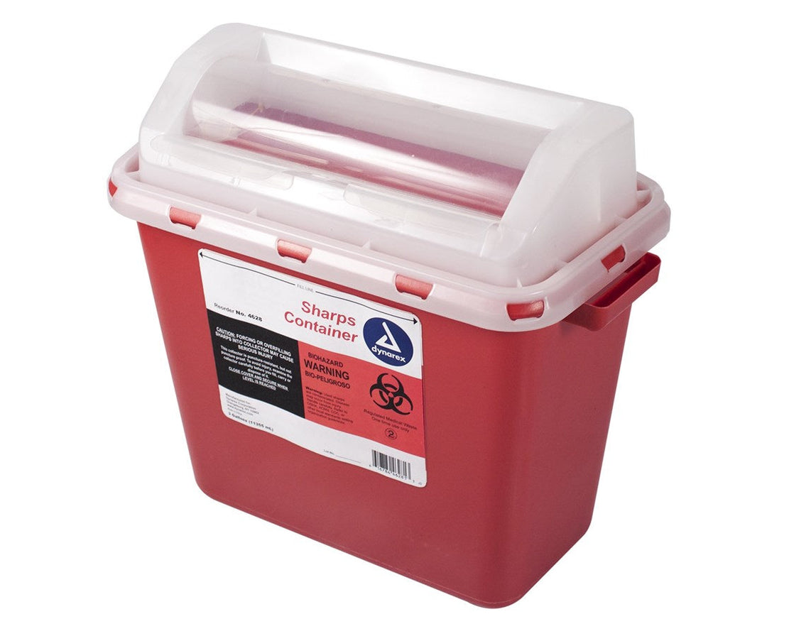 Dynarex Mailbox Lid Biohazard Sharps Container. Save at Tigermedical ...