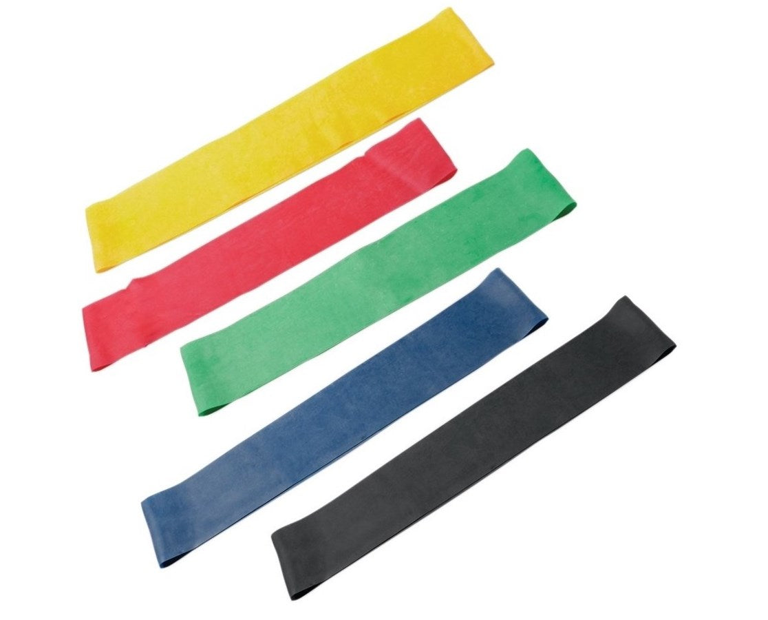 Latex Exercise Loops - 3 Piece Set (1 per Set: Yellow, Red, Green, Blu — Tiger Medical