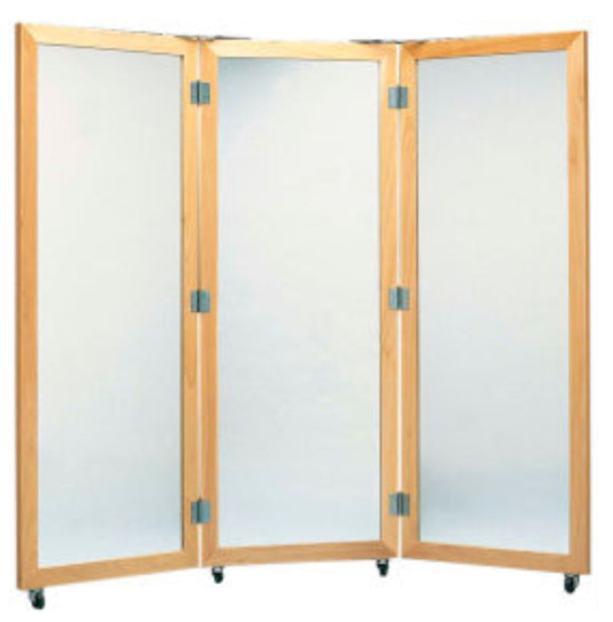 Fabrication Enterprises Triple Panel Mobile Plate Glass Mirror - Save ...