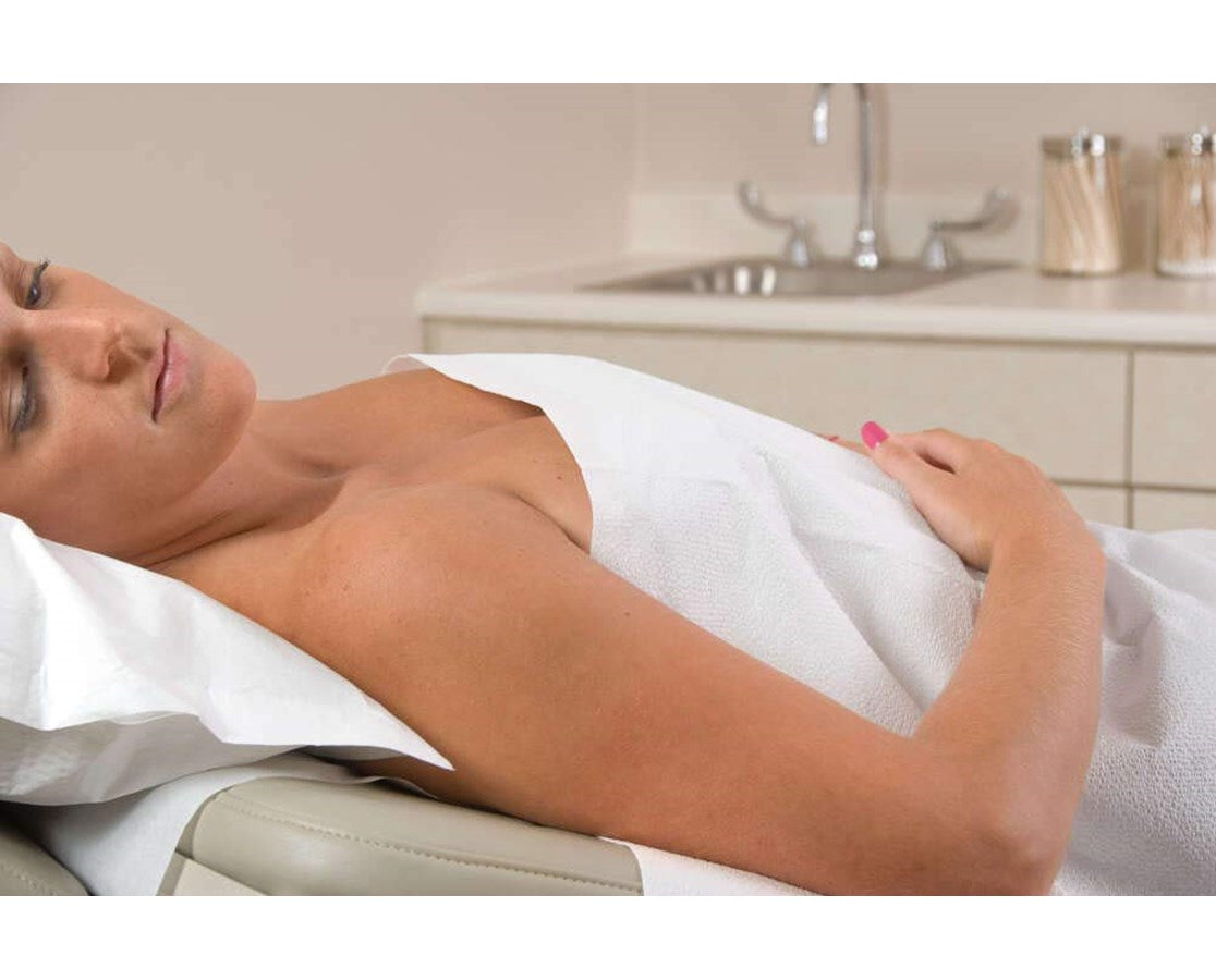 Tissue Drapes & Bed Sheets - 50/Cs 40" x 90" White, 3-Ply Tissue Drape ...