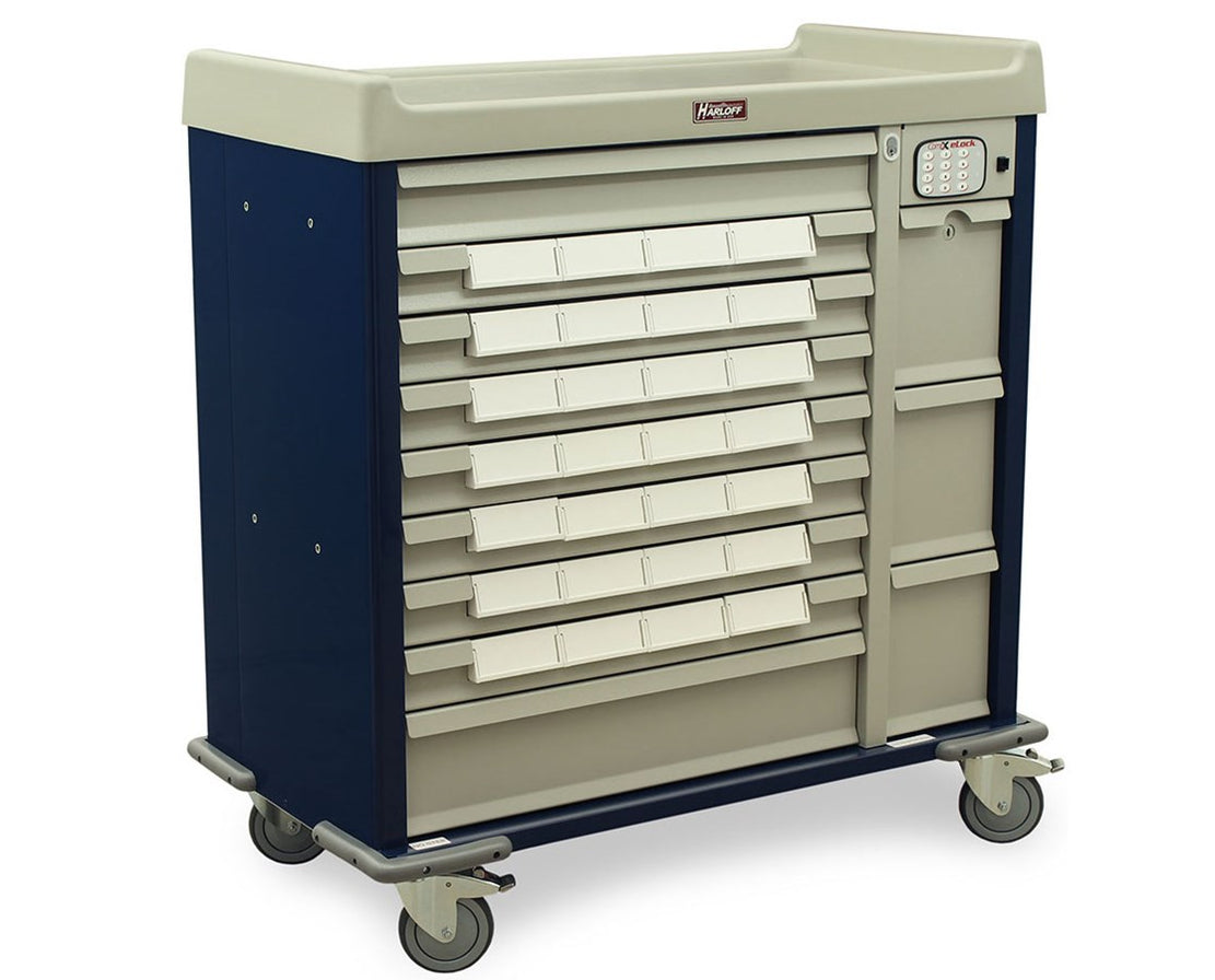 Harloff Line Dual Column Med-Bin Medication Cart - Save at — Tiger Medical