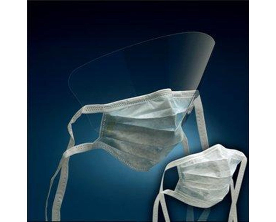 Tie-On Surgical Masks with Face Shield, 200/Case — Tiger Medical