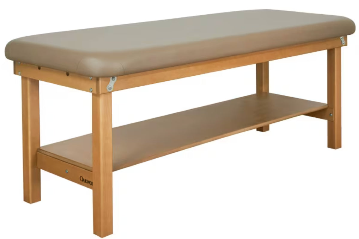 Oakworks Treatment Table w/ Flat Top & Shelf. Save at Tigermedical ...
