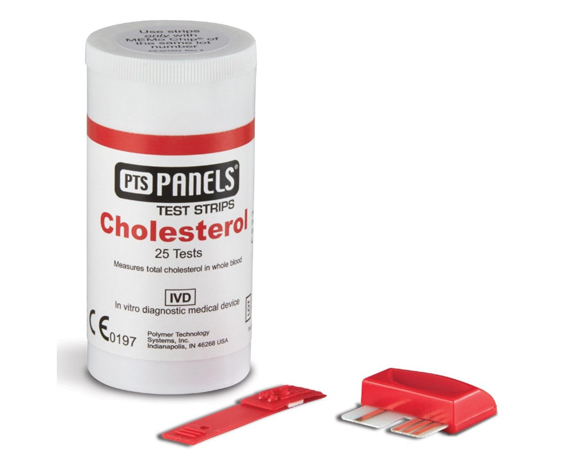 PTS Diagnostics PTS Panels Total Cholesterol Test Strips, 25 per Box ...