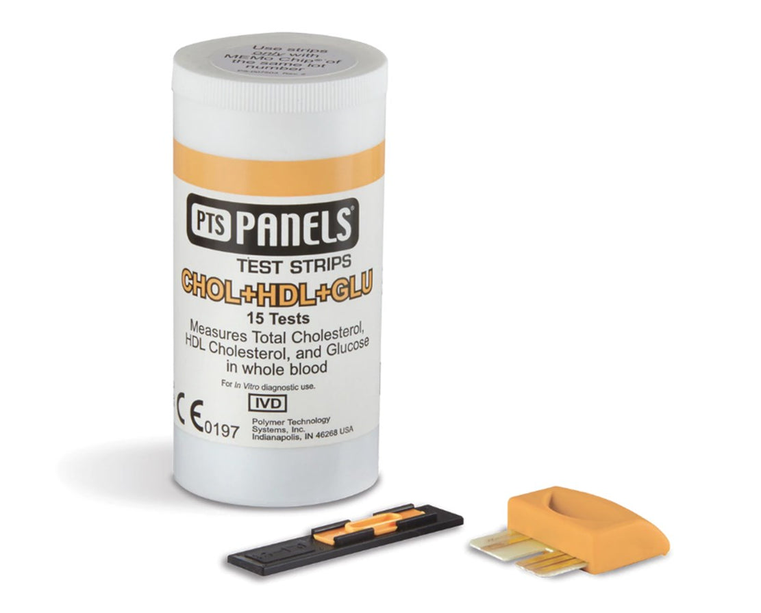 PTS Diagnostics PTS Panels Cholesterol Plus HDL and Glucose Test Strips ...