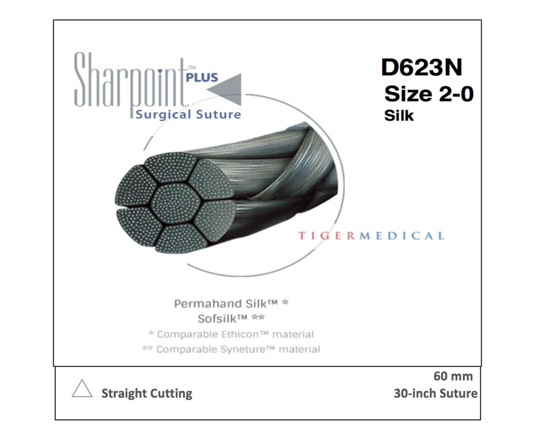 Sharpoint™ PLUS Silk Non Absorbable Sutures with Straight Cutting ...