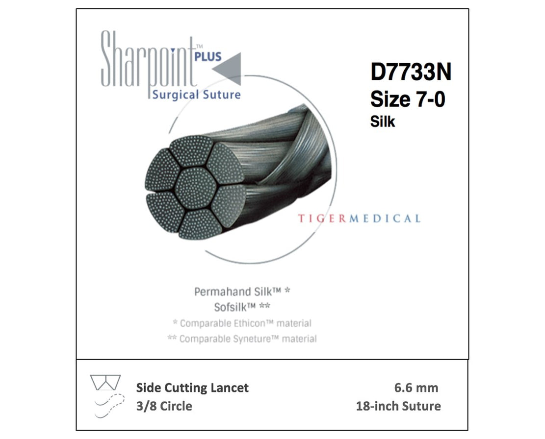 Sharpoint™ PLUS Silk Ophthalmic Double Arm Sutures with Side Cutting ...
