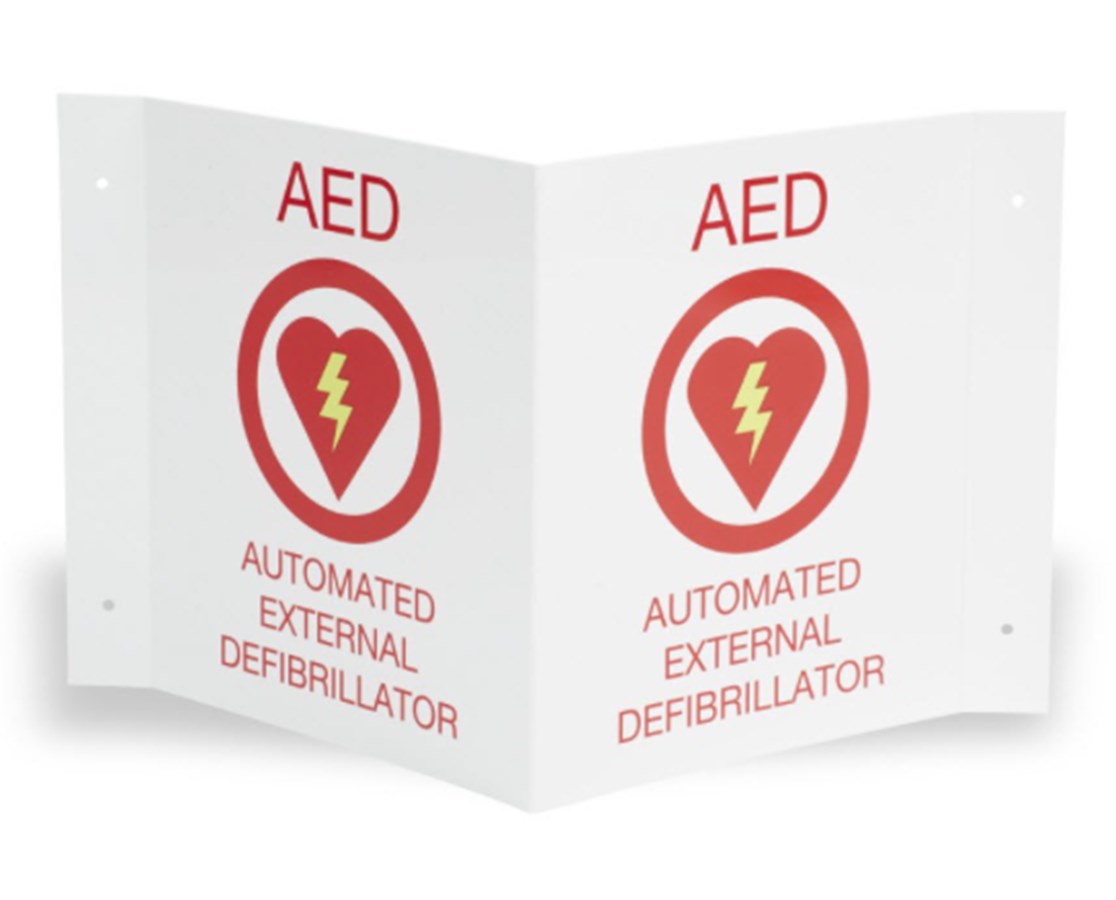 Zoll AED Plus Wall Sign, Flat, 8 ½" x 11". Save at Tigermedical — Tiger ...