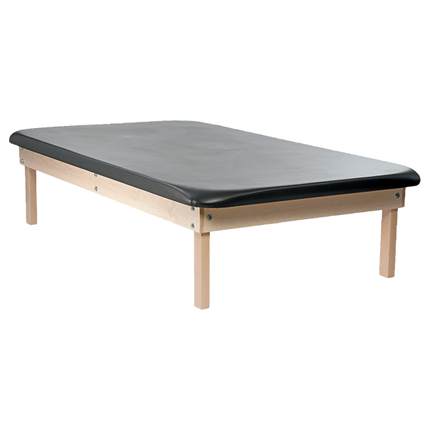 Rehab Therapy Essential Wood Mat Table w/ Flat Top. 48"W x 84"L [Black ...