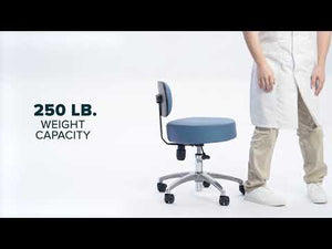 Pneumatic Height Adjustable Exam Stool w/ Backrest Option. Save at ...